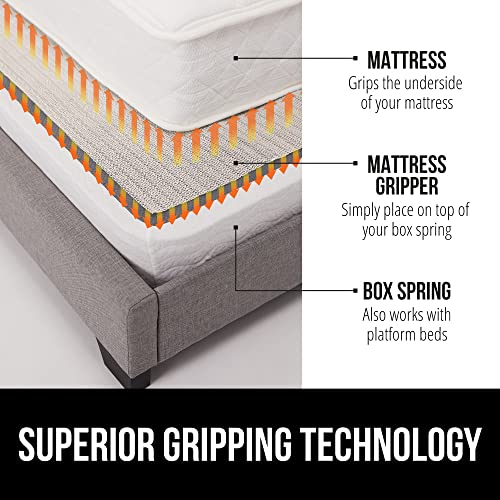 Gorilla Grip Original Mattress Slide Stopper and Gripper, Queen, Keep Bed and Topper Pad from Sliding for Sofa, Couch, Chair Cushion, Mattresses, Easy Trim, Slip Resistant, Grips Helps Stop Slipping