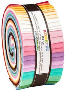 darlene zimmerman kona cotton solids 30's palette roll up 40 2.5-inch strips jelly roll kaufman