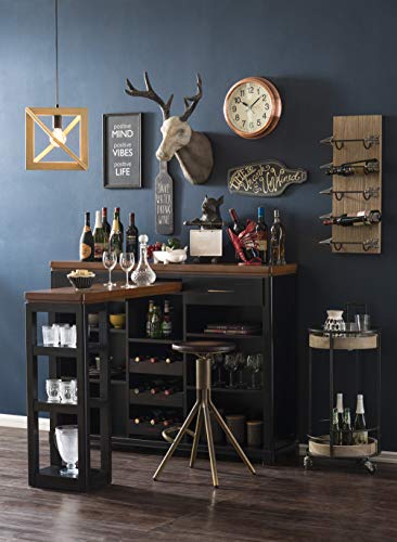 Creative Co-Op Wood & Metal Wall Wine Rack with Arrows