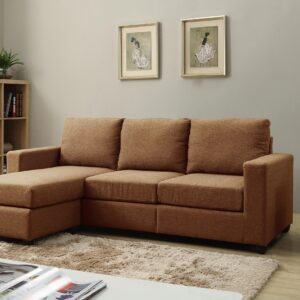 NHI Express Alexandra Convertible Sectional, Brown