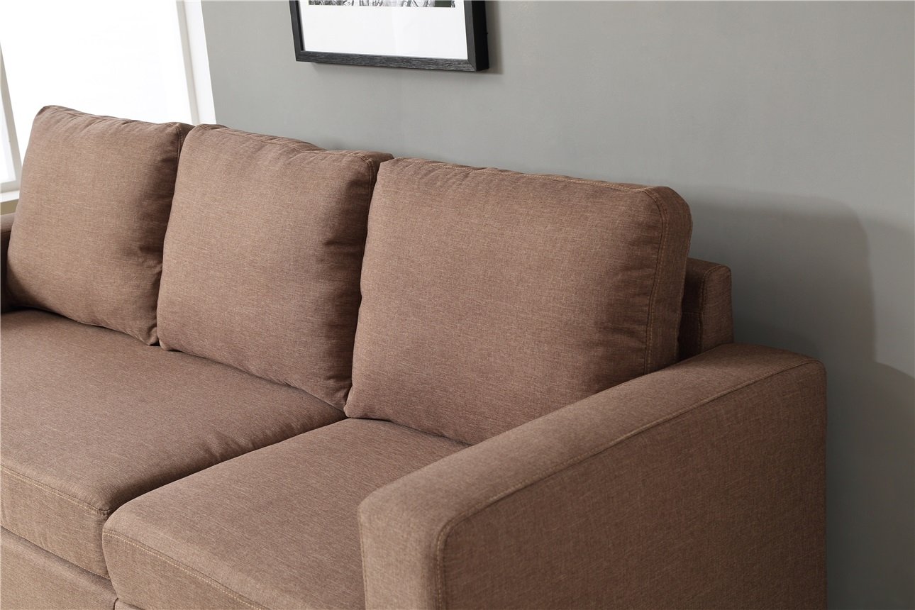 NHI Express Alexandra Convertible Sectional, Brown