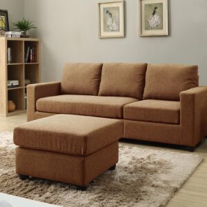 NHI Express Alexandra Convertible Sectional, Brown