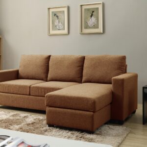 NHI Express Alexandra Convertible Sectional, Brown