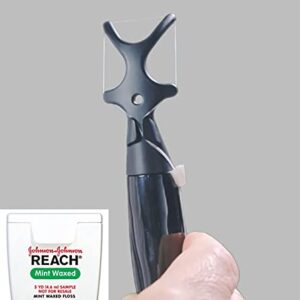 idi Toothbat - Wow Adult Floss Holder (Green/White/Black)-Patented Design Awards Winning Product, Easy, Comfort & Effective, Works Perfectly with Reach Waxed Nylon Floss