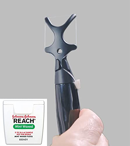 idi Toothbat - Wow Adult Floss Holder (Green/White/Black)-Patented Design Awards Winning Product, Easy, Comfort & Effective, Works Perfectly with Reach Waxed Nylon Floss