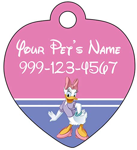 Daisy Duck Pet Id Tag for Dogs & Cats Personalized w/ Name & Number