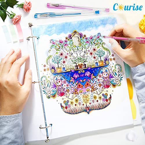 Courise 108 Unique Colors Gel Pens Gel Pen Set For Adult Coloring Books Drawing Painting Writing Doodling