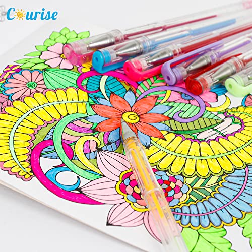 Courise 108 Unique Colors Gel Pens Gel Pen Set For Adult Coloring Books Drawing Painting Writing Doodling