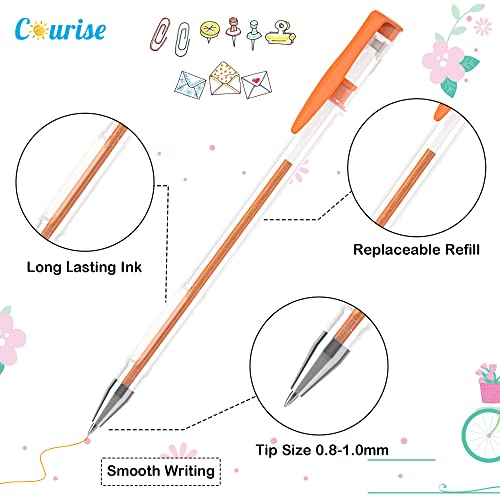 Courise 108 Unique Colors Gel Pens Gel Pen Set For Adult Coloring Books Drawing Painting Writing Doodling