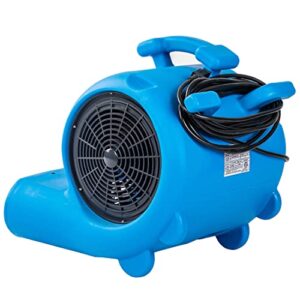 MOUNTO 3-Speed 3/4HP 3000CFM Air Mover Floor Carpet Dryers (Blue)