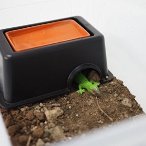 OMEM Reptile Hideout Box with Sink to Increase Humidity and Water Supply