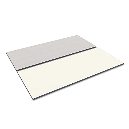 Alera ALETT7230WG 72 in. x 30 in. Rectangular Reversible Laminate Table Top - White/Gray