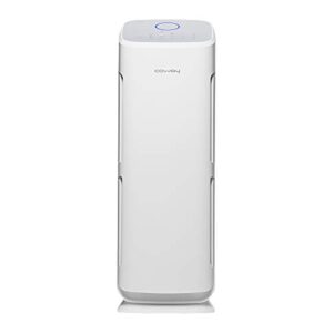 coway tower true hepa air purifier with air quality monitoring, auto mode, timer, filter indicator, white (ap-1216l)