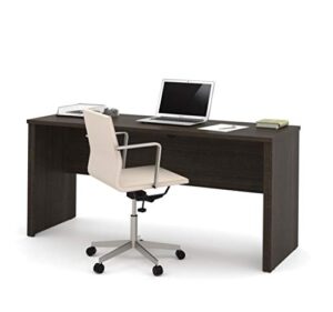 bestar embassy narrow desk shell, 66w, dark chocolate