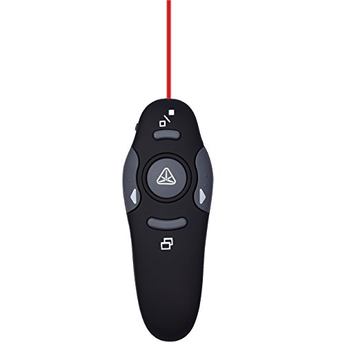 2.4 GHz USB Wireless Presenter Remote Control Laser Pointer Pen Red RF PowerPoint Clicker PPT Controller Presentation for Meeting Teaching Speech