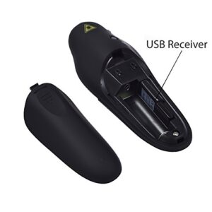 2.4 GHz USB Wireless Presenter Remote Control Laser Pointer Pen Red RF PowerPoint Clicker PPT Controller Presentation for Meeting Teaching Speech