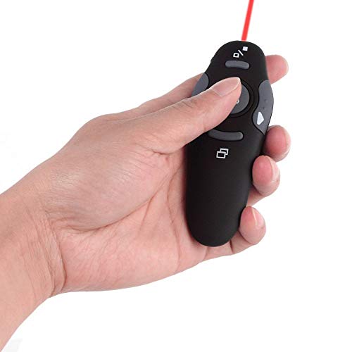 2.4 GHz USB Wireless Presenter Remote Control Laser Pointer Pen Red RF PowerPoint Clicker PPT Controller Presentation for Meeting Teaching Speech