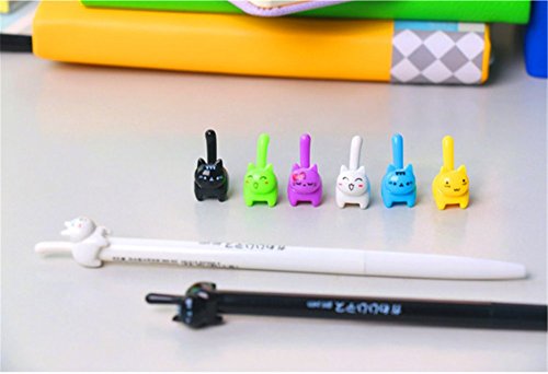 HIPGCC Cute Pens Kawaii Pen Cute Cat Pens 0.5 mm Gel Pens Black Ball Point Pens for School Office Supplies…