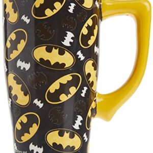 Spoontiques - Ceramic Travel Mugs - Batman Logo Cup - Hot or Cold Beverages - Gift for Coffee Lovers