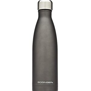 Godinger Silver Art 17 Oz. Vacuum-insulated Titanium Color Hot/cold Beverage Bottle Drink Water Thermos