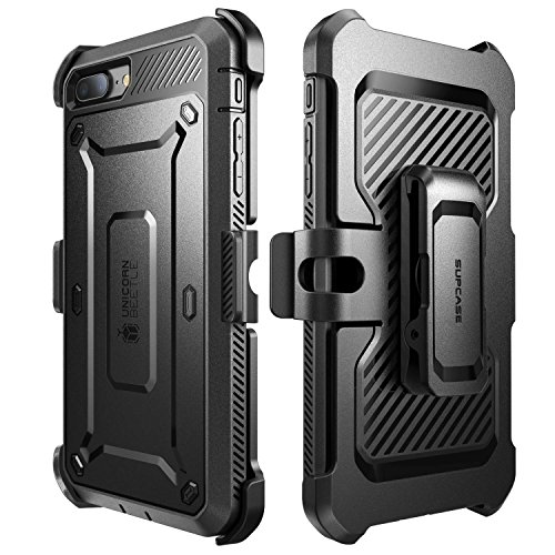 SupCase Unicorn Beetle Pro Series Case Designed for iPhone 7 Plus, iPhone 8 Plus Case, with Built-in Screen Protector Full-Body Rugged Holster Case for iPhone 7 Plus/iPhone 8 Plus (Black)