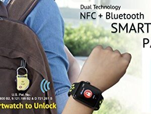 eGeeTouch Smart Travel Padlock with Patented Dual Access Technologies (NFC + BT), Vicinity Tracking, etc. (YELLOW)