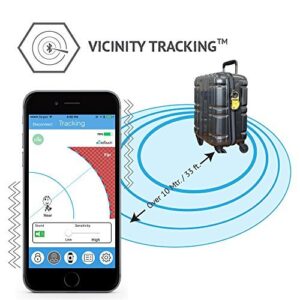 eGeeTouch Smart Travel Padlock with Patented Dual Access Technologies (NFC + BT), Vicinity Tracking, etc. (YELLOW)