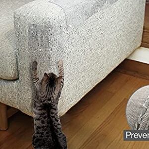 The Original LAMINET Deluxe Cat Scratch Shields - Protect Your Furniture with Our Deluxe Heavy Duty Furniture Scratch Shields - Set of 2 Heavy Duty Flexible Plastic Shields - (14L x 5.5W - INCHES)