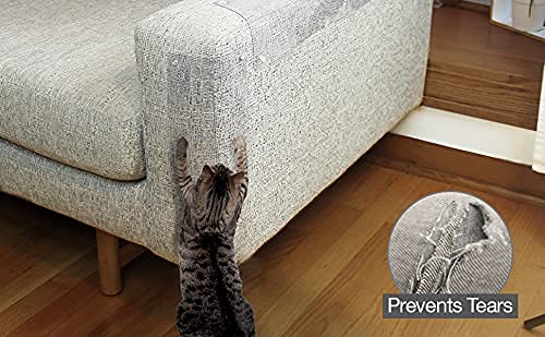 The Original LAMINET Deluxe Cat Scratch Shields - Protect Your Furniture with Our Deluxe Heavy Duty Furniture Scratch Shields - Set of 2 Heavy Duty Flexible Plastic Shields - (14L x 5.5W - INCHES)