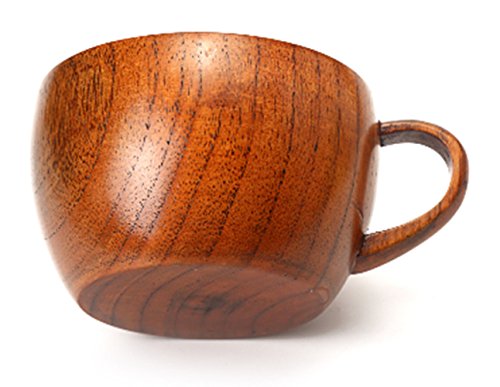 Emoyi Wood Coffee Mug Wooden Mug Tea Cup 100ml,Set of 2