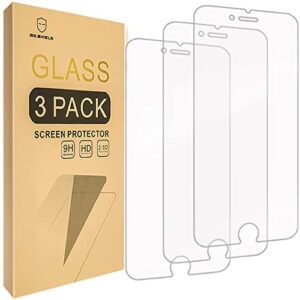 mr.shield [3-pack] designed for iphone 6 plus/iphone 6s plus [tempered glass] screen protector with lifetime replacement