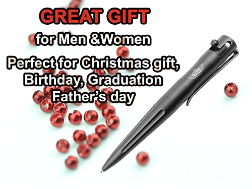 UZI Tactical Bolt Action Pen, Ultra Durable Aircraft Aluminum (UZI-Tacpen15-GM) Ballpoint Writing Tactical Pen Gun Metal