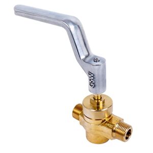 GSW WR-GV Copper Gas Valve with Handle for Commercial Wok Range, CSA Approved, 1/2" NPT X 1/2" NPT 1/2 PSI