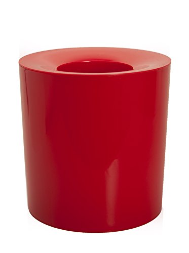 Glad Small Plastic Waste Bin – 10L Trash Can with Lid, Red