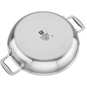 ZWILLING Spirit Ceramic Nonstick Braiser, 4-qt, Stainless Steel/Grey