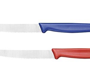 Cutlery-Pro Serrated Utility Knife, NSF, High-Quality German Steel Alloy X50CrMov15, 5-Inch Blade, Set of 2