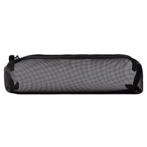 muji nylon mesh pen case square black