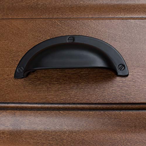 GlideRite Hardware 4158-MB-1 Type CC Bin Cabinet Pull, 2.5", Matte Black Finish