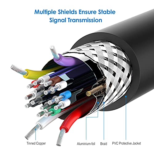 Rankie Mini HDMI to HDMI Cable, High Speed Supports Ethernet 3D and Audio Return (6 Feet)