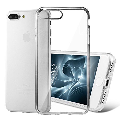 technext020 iPhone 7 Plus Clear Case/iPhone 8 Plus Clear Case, Shockproof Ultra Slim Fit Silicone TPU Soft Gel Rubber Cover Shock Resistance Protective Back Bumper for iPhone 7 Plus/iPhone 8 Plus