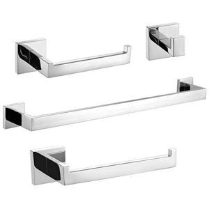 turs bathroom accessories 4-pieces bathroom hardware set polished chrome towel bar set stainless steel towel holder set