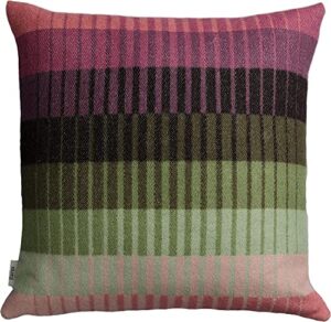 roros tweed designer 100% norwegian wool pillow cushion (asmund gradient in pink/green)