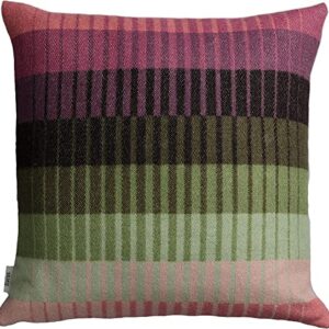 Roros Tweed Designer 100% Norwegian Wool Pillow Cushion (Asmund Gradient in Pink/Green)