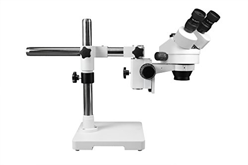 Vision VS-3FZ-IFR07-5N Trinocular Zoom Stereo Microscope | 10x WF Eyepiece |0.7X—4.5X Zoom Range, 3.5X—90x Magnification, 0.5X & 2X Barlow Lens |144-LED Ring Light W Control, 5.0MP Digital Camera