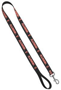 moose pet wear leash 1" x 4', university of illinois - carbon fiber