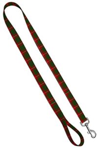 moose pet wear standard leash 1" x 4', red tartan