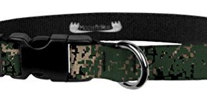 Moose Pet Wear Dog Collar - Patterned Adjustable Pet Collars, Made in the USA – 3/4 Inch Wide, Small, Jarhead Camo