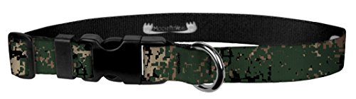 Moose Pet Wear Dog Collar - Patterned Adjustable Pet Collars, Made in the USA – 3/4 Inch Wide, Small, Jarhead Camo