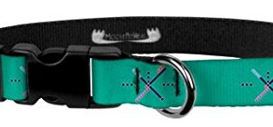 Moose Pet Wear Dog Collar - Patterned Adjustable Pet Collars, Made in the USA - 1 Inch Wide, Large, PDX Carpet