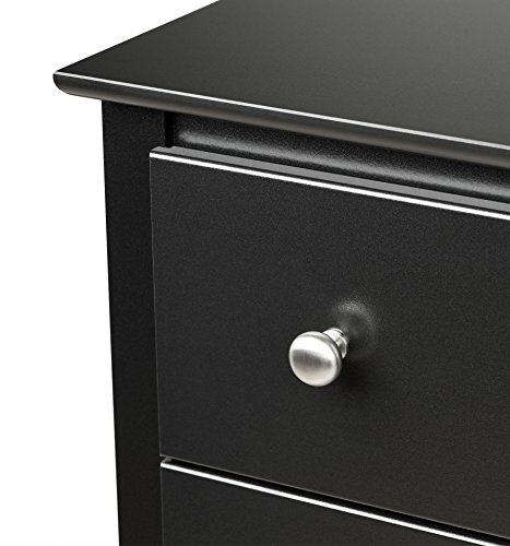 Prepac Sonoma Nightstand, Tall 3-Drawer, Black